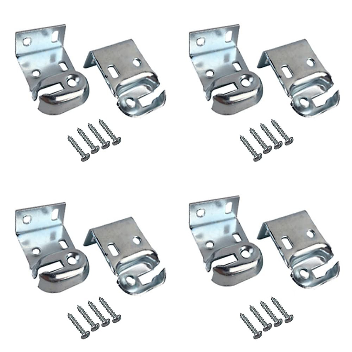 BOOHAO 4 Pairs Universal Replacement Mounting Brackets Roller Blind Repair Kit, Mount Window Shade Brackets, Curtain Roller Blind Accessories