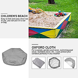 Yardwe Kids Toys 2 pcs Furnitures Pool Garden from Beach Shape Kids Spa Furniture Outdoor Sand Gray Square Cover Tool Protector Keep Tub X Canopy, Children Shield Bathtub Xxcm Outdoor Toys