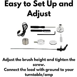 Vinyl Record Cleaner Anti Static Brush - Record Cleaning Arm Brush Cleaner Antistatic LP Cleaning Brush - Turntable Cleaning Record Brush