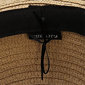 JJYGTTG Oversized for Women Wide Brim Summer Sun Hat Packable Large Paper Beach Hat (Color : D, Size : One Size)
