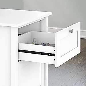 Bush Furniture Broadview File Cabinet, 23W, Pure White