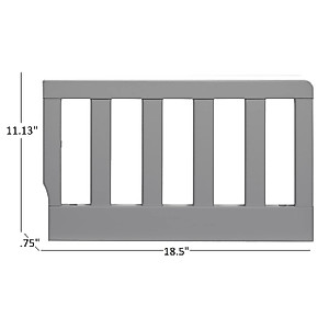 Oxford Baby Harper Crib to Toddler Bed Guard Rail Conversion Kit, Dove Gray, GreenGuard Gold Certified 0.75x18.50x11.13 Inch (Pack of 1)