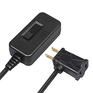 DEWENWILS Table Lamp Dimmer Switch Dimmable LED/CFL Lights, and Incandescent Bulbs, Full Range Slide Control, 6.6 ft Extension Cord, UL Listed, Black