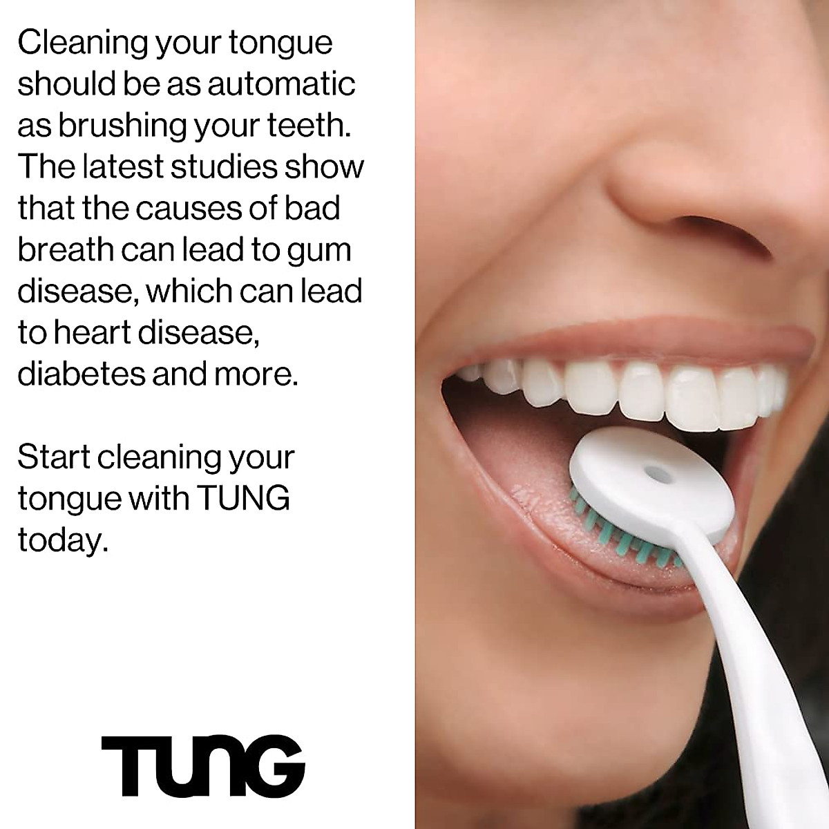 Tung Plastic Tongue Scraper with Protective Caps, Tongue Brush, Tongue Cleaner for Adults, Scrubber, Plastic, Fight Bad Breath and Halitosis | Tongue Scraper Cleaner, Made in America, 2-Pack w/Cap