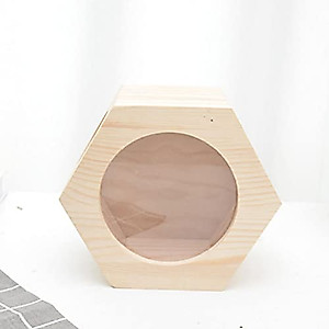 Ipetboom Hamster Wooden House Hamster Hideout Wood House Chinchilla Toys Hamster House Castle Small Animal Hideout Nesting Habitat Multi-Layer Rat Room Small Pet Hut