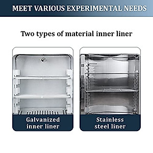 YUEWO 110V 15.6L-210L Blast Drying Oven Laboratory Silent Constant Temperature Stainless Steel Oven Intelligent Digital Display Drying Electromechanical Oven (101-2B-136L)