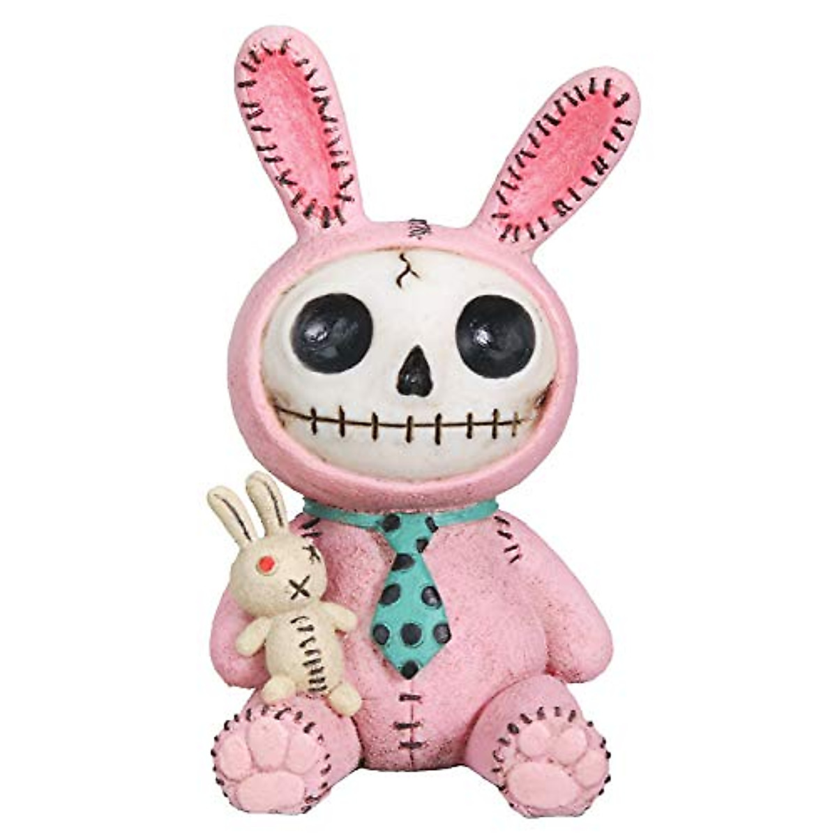 SUMMIT COLLECTION Furrybones Pink Bun Bun Signature Skeleton in Bunny Costume with Bunny Doll