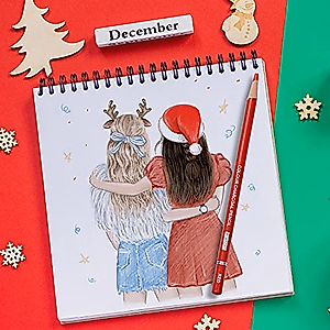 PANDAFLY 24 Colors Charcoal Pencils for Artists