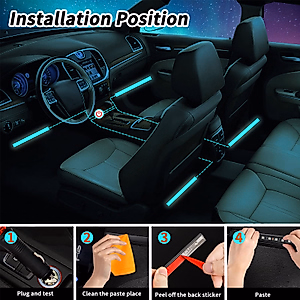 Led Lights for Car, Dash Lights for Car Interior Neon Lights Strip with App Control, RGB Under Dash Led Lights with DIY Million Colors Music Mode