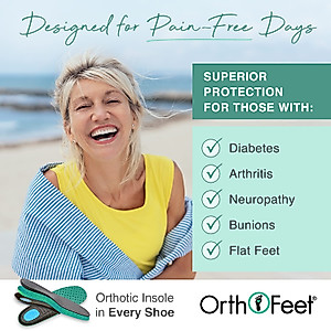 Orthofeet Women's Orthopedic Pewter Fabric Gaya Flip Flop Sandals, Size 9.5 Wide