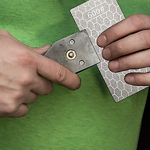 4 Pieces Diamond Sharpening Stone Grit Diamond Plate Honing Stone Diamond Stone for Kitchen Sharpening Dull, Blunt or Tired Edges, 5.9 x 2.48 Inches (400/600/1000/1200 Grit)