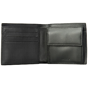 Lacoste Men's Fitzgerald Large Billfold and Coin Wallet, Black, One Size