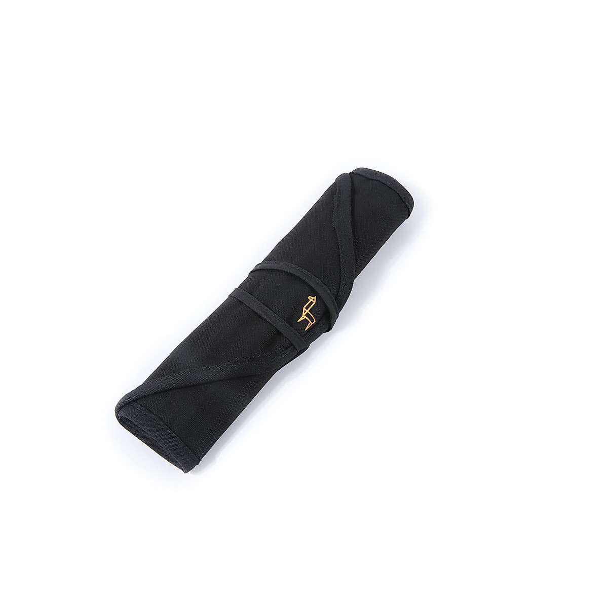 ETCHR Canvas Roll Up Brush Pouch - Black Paint Brush Holder with Canvas Ties