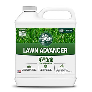 Turf Titan Lawn Advancer & Drought Defender Bundle - Made in The USA, Early Summer Lawn Fertilizer with Norwegian Kelp Extract, Nitrogen, Soluble Potash, Boron, Manganese, and Zinc, Non-GMO, 32 oz