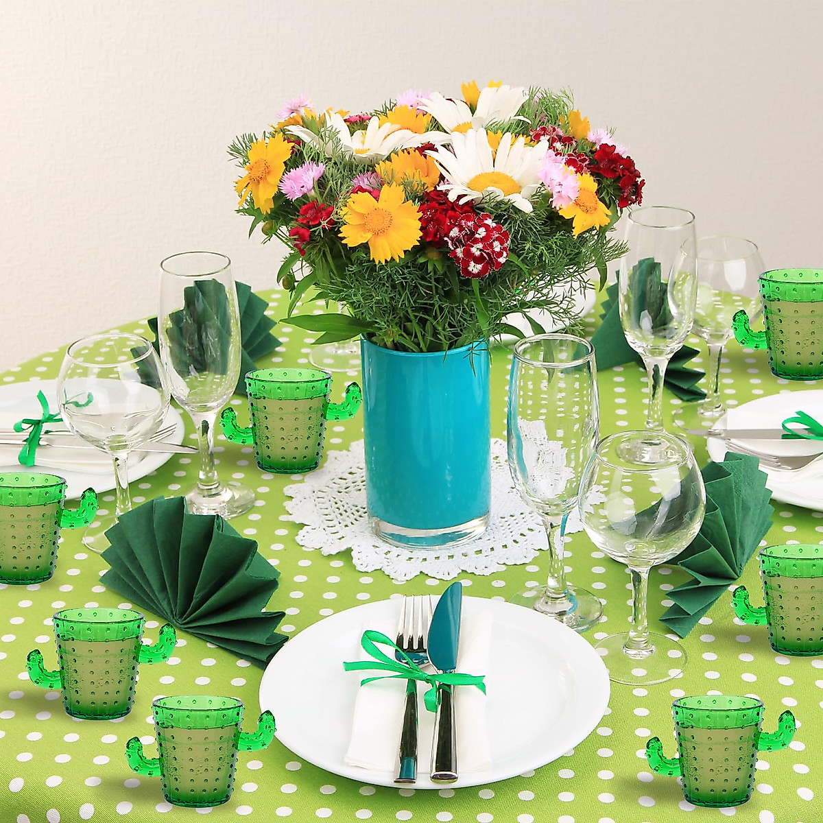 Cactus Shot Glasses Set of 6, Funny Cactus Plastic Shot Glasses 2oz, Cactus Cups/Cute Shot Glasses/Tequila Glasses for Final Fiesta Bachelorette Party, Cinco De Mayo Party