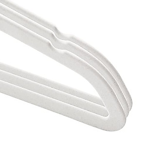 Casafield 100 Velvet Baby Hangers - 11" Size for Infant & Toddler Clothes - Ivory