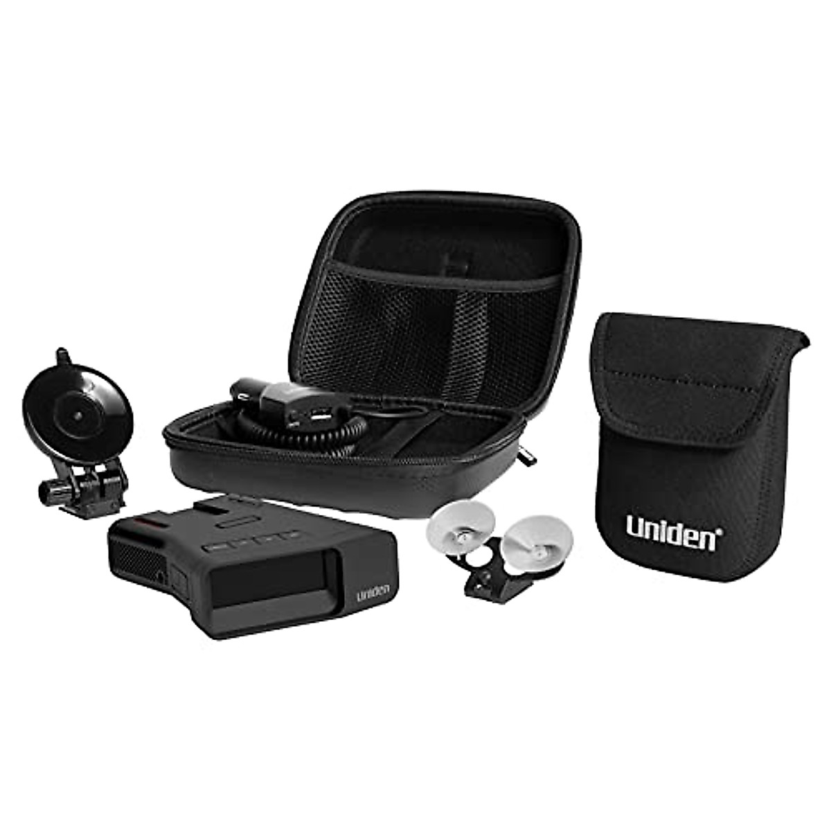 Uniden R7 Extreme Long Range Laser/Radar Detector, Built-in GPS w/Real-Time Alerts, Dual-Antennas Front & Rear w/Directional Arrows, Voice Alerts, Red Light and Speed Camera Alerts - Matte Black