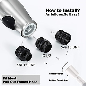 Faucet Spray Head Bathroom Kitchen Faucet Pull-Out Spray Nozzle Head Replacement Part Two Function, Anti Rust,Brushed Nickel,BN803