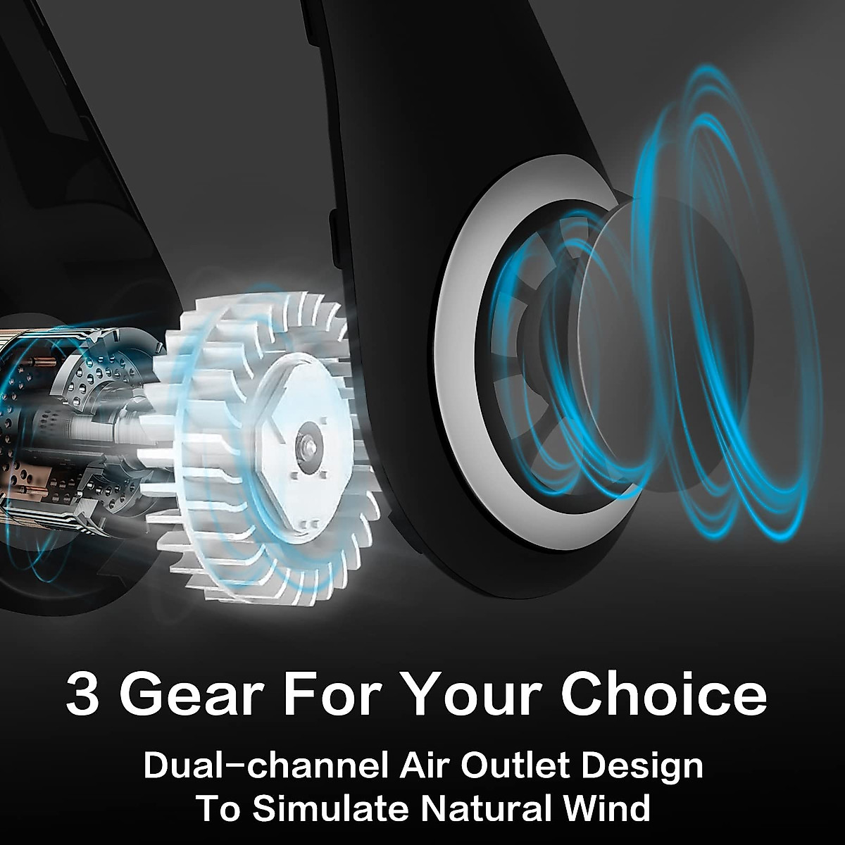 Dreamy Cubby Portable Neck Fan,Hands Free 360° Bladeless Small Fan Rechargeable Battery Operated,Wearable Cooling USB Personal Fan for Men Women Travel Hiking Outdoor