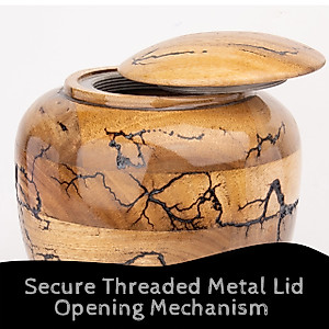 Displayex India Handmade Lightning Urns for Human Ashes Adult Male Female - Dog Cat Pet Memorial Urn, Urn for Ashes for Men Women, Burial Urns for Cremated Remains, Decorative Urns Keepsake Box