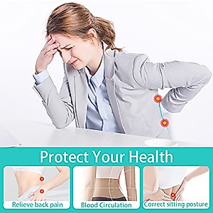 Lumbar Support Pillow for Office Chair,Support Point Adjustable Chair Back Support Pillow for Car, Office Chair Back Cushion Chair Cushion for Back Pain with 2 Adjustable Straps