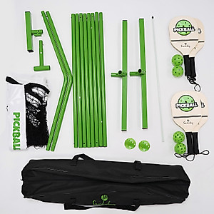 SmarketBuy Pickleball Net Set 22FT x 36inch Portable Pickleball Net System with 4 Paddles & 4 Pickleballs and Carrying Bag Suitable for Beginners and Professional Players