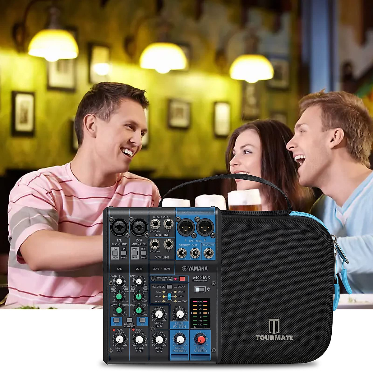 Tourmate Hard Storage Case Compatible for YAMAHA MG06X MG06 6-Input Stereo Mixer, Protective Hard Shell Carrying Bag