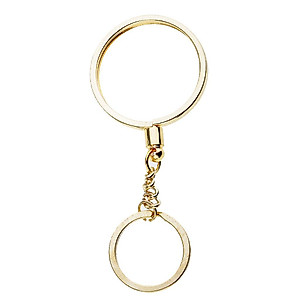 Generic Coin Holder Keychains Key Chains Women Men Fans Souvenir Gift Keyring 40mm, Gold, as described