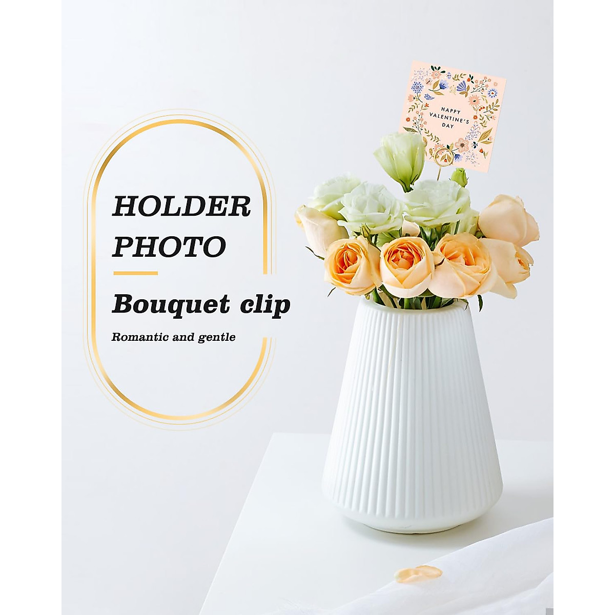 30Pcs Floral Card Holder Picks-Wire Place Card Holder for Wedding-Metal Photo Picture Clip Holder-Table Name Number Holder,Memo Note Holder for Flower Arrangement,Wedding,Baby Shower,Party,Decorations