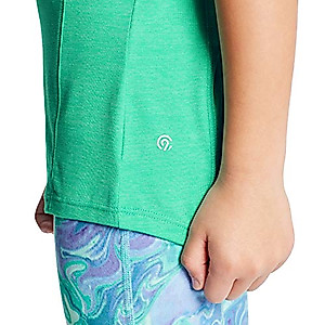C9 Champion girls Supersoft Tech Tee T Shirt, Spring Forward Green/Blue Mist, Medium US