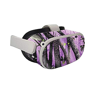 MightySkins Glossy Glitter Skin Compatible with Oculus Quest 2 - Purple Tree Camo | Protective, Durable High-Gloss Glitter Finish | Easy to Apply, Remove, and Change Styles | Made in The USA