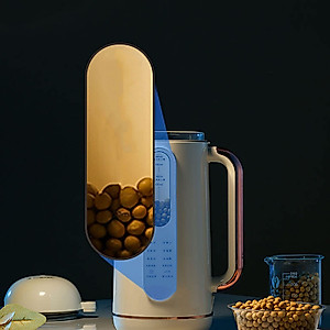 Yctze Soy Milk Maker, Soy Milk Maker Automatic High Speed Blender Creamy White Multifunctional Nut Milk Maker for Home Restaurant US Plug 110V