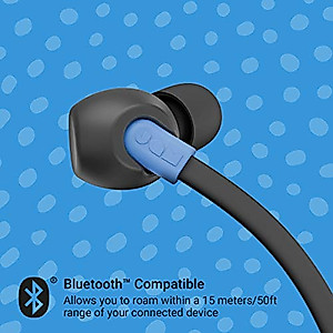 JAM Tune In Bluetooth Neckband Style Headphones 30 ft. Range, 12 Hour Playtime, Hands-Free Calling, Sweat and Rain Resisitant IPX4 Workout Earbuds Black