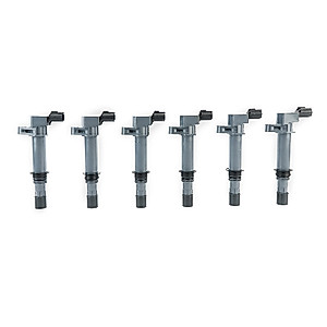 Ignition Coil Pack Set of 6 - Replaces 56028138AF, C1231 - Compatible with Dodge, Jeep Vehicles - 2002-2008 Ram 3.7 & 4.7L - 2000-2008 Dakota, Durango - 2002-2008 Grand Cherokee, Liberty