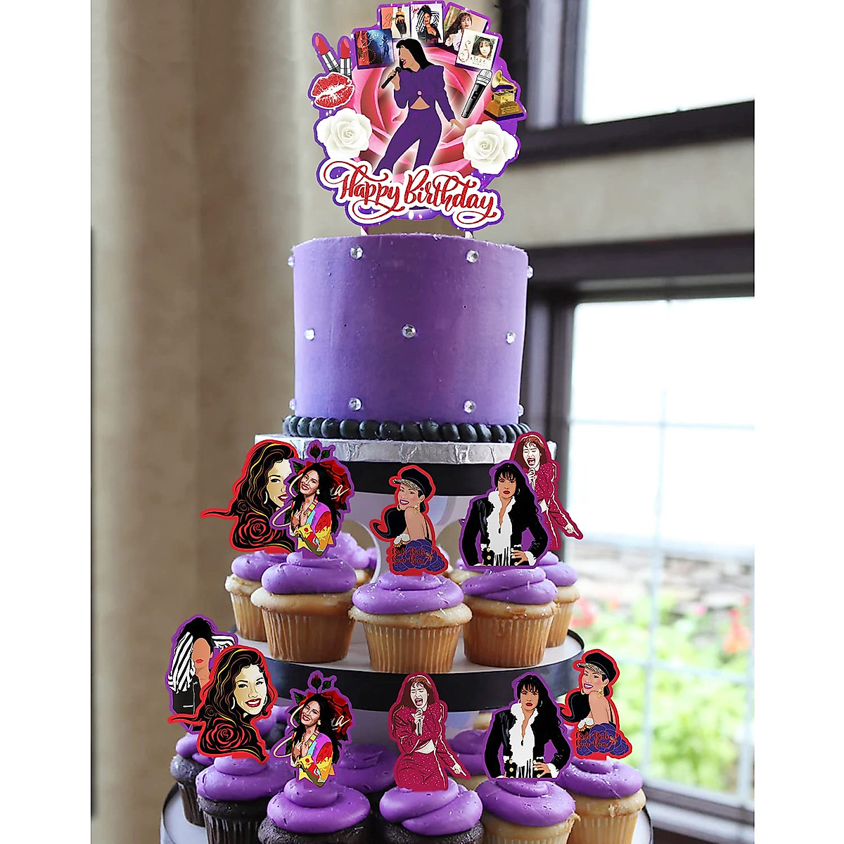 Valentina Buck Selena Party Supplies Cake Topper Cupcake Toppers Balloons Singer Birthday Favors Decorations for Boys Girls