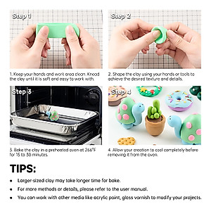 Shuttle Art Oven-Bake Modeling Clay Kit - 50 Colors with 19 Tools, 10 Accessories - Non-Toxic, Non-Sticky - Ideal DIY Art Craft Gift for Kids & Adults