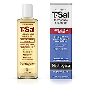 Neutrogena T/SAL Therapeutic Shampoo for Scalp Build-Up Control with Salicylic Acid, Scalp Treatment for Dandruff, Scalp Psoriasis & Seborrheic Dermatitis Relief, 4.5 fl. oz