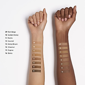 Ruby Kisses Powder Foundation Full Coverage Matte Foundation Long Lasting Face Makeup 0.35 oz. (Cognac)