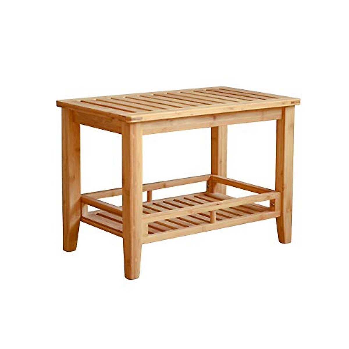 RANDEFURN Shower Bench 24'' Shower Chair with Shelf, Bathroom Bench,Shower Benches for InsideShower, Shoe Organizer or Entryway Bench 24x15x18.2 Inches