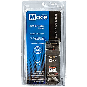 Mace Nite Defender Pepper Gel with LED Light - Lot of 2 as Shown