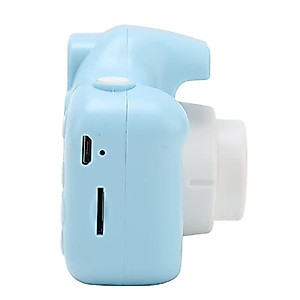 Kids Digital Camera Multi Mode Filter Front Rear 8MP Cute Toddler Camera with Lanyard 32G Memory Card Blue USB Line User Manual for Travel Use