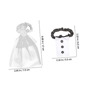 CORHAD 1 Set cup set groom gift bridemaids gifts bride decorations wedding glasses covers bride and groom flute cover wedding presents wine bottle cover dress cover