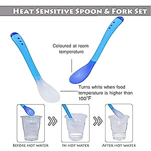 Baby Spoons First Stage Self Feeding 4 6 12 months, 8 Pack Toddler Utensils Spoons and Forks BPA Free, Gum-Friendly Baby Feeding Supplies