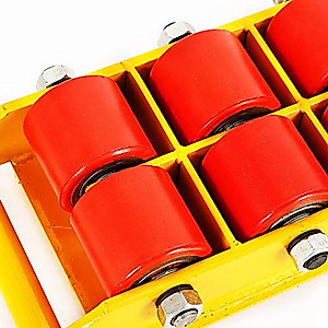 8T 17600lb Industrial Machine Dolly Skate Roller Machinery Mover 360° Rotation Cap