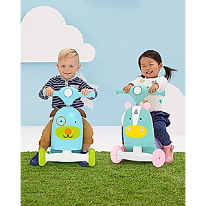 Skip Hop 3-in-1 Baby Activity Push Walker to Toddler Scooter, Zoo Unicorn