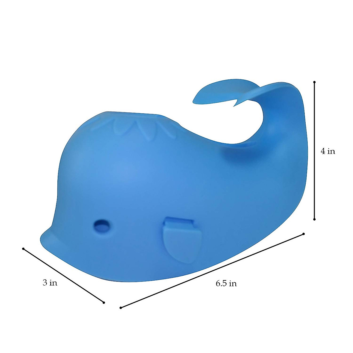 Aurelie Silicone Whale Tub Faucet Cover for Kids, Protective Baby Safety Products for the Bathtub Spout, Blue