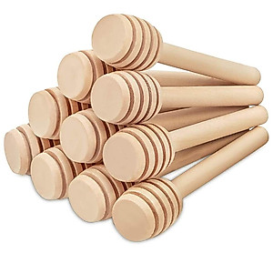 Aeyistry 10 Pieces 3 Inch Mini Honey Dipper Stick for Birthday Wedding Christmas Party Favor DIY Gift Crafting