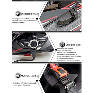 WANGFENG Youth Kids ATV Motocross Dirt Bike Motorcycle BMX Downhill Off-Road MTB Mountain Bike Helmet DOT Approved (red)