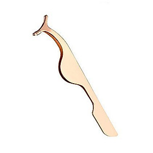 EIAKE False Eyelashes Applicator Tool Eyelash Extension Tweezers Remover Clip Tweezers Nipper (Golden)