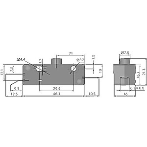 HQRP Push Button Switch Compatible with Cherry E13-00E, Sears, Craftsman, MTD Snow King Snow Blower Snowblower Snowthrower